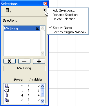 Store and Access Selection Sets