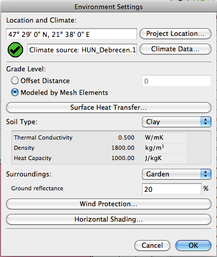 Environment Settings