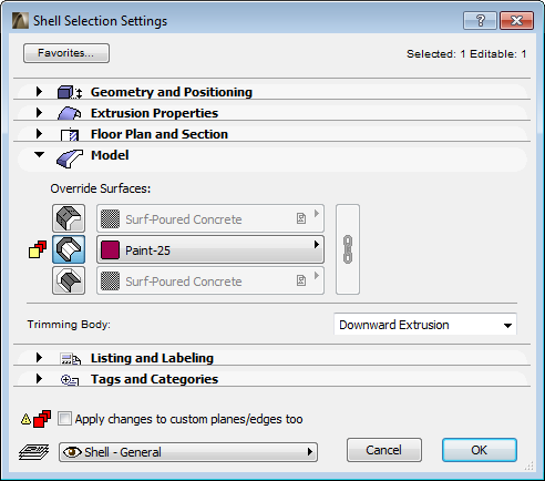Customize Edge of Shell or Edge of Shell Hole