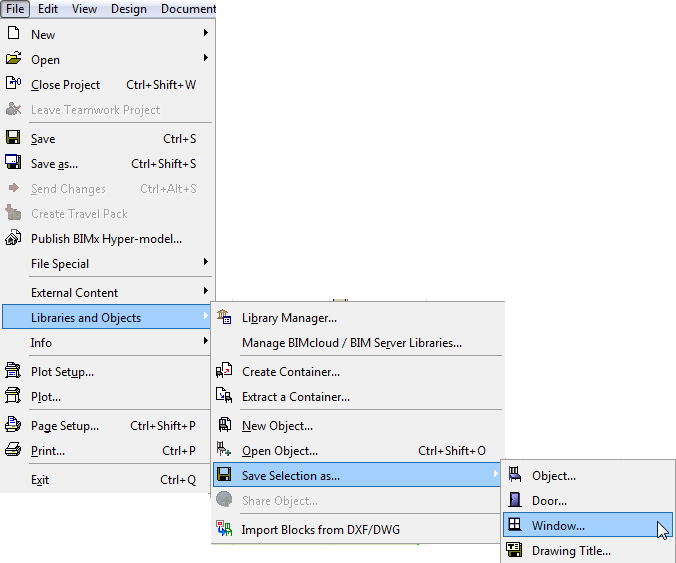 Saving 3D Model Elements as Rectangular Doors and Windows
