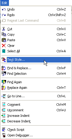 Editing Commands in Text-Type Windows