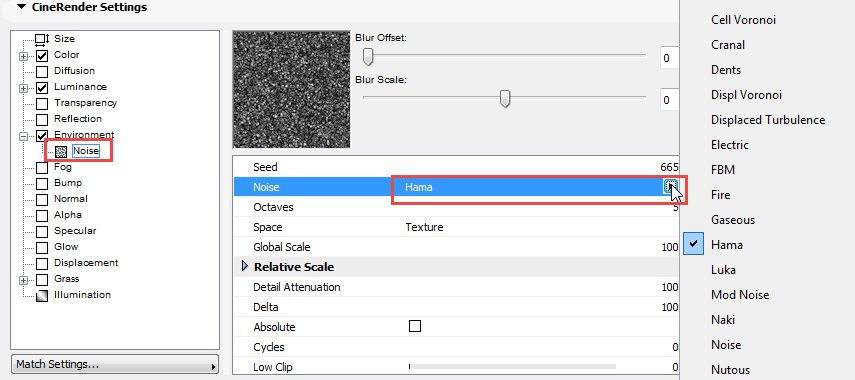 Shaders List (CineRender)