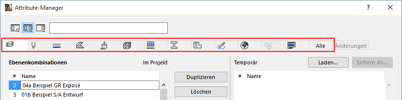 Attribute-Manager: Bearbeitbare Attribut-Parameter