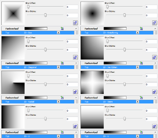 Liste der Shader (CineRender Oberflächen)