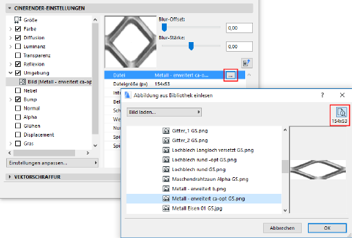 Texturen (CineRender-Oberflächen)