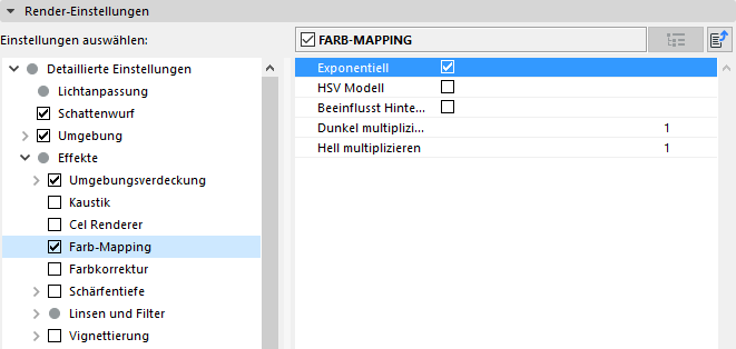 Farb-Mapping (CineRender-Effekt)