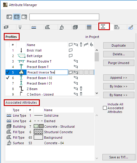 Profiles (Attribute Manager)