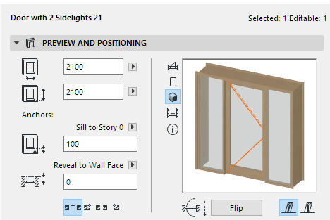 Previews in Door/Window Settings