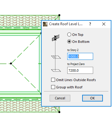 Create Roof Level Lines