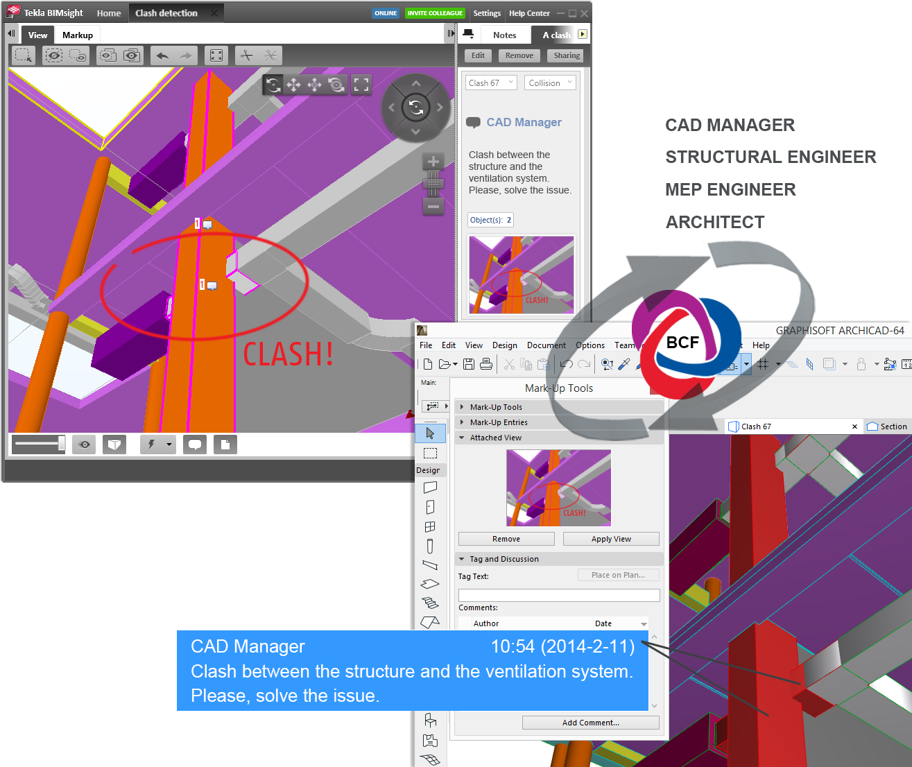 마크업 내보내기/가져오기 : BIM Collaboration Format(BCF)을 사용하여