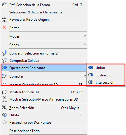Operaciones Booleanas con Formas