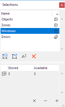Store Selection Sets in Selections Palette