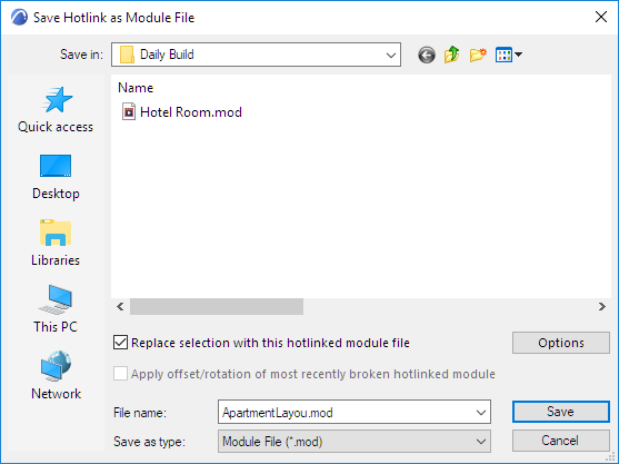 Save Selection as Module