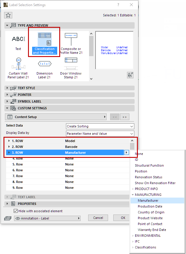 Show Property Data in Labels and Markers