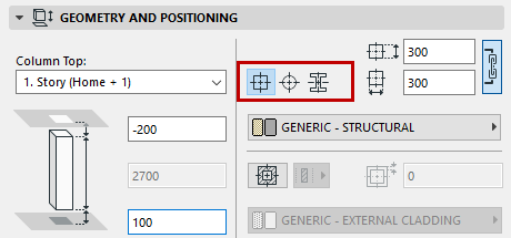Column Tool Settings