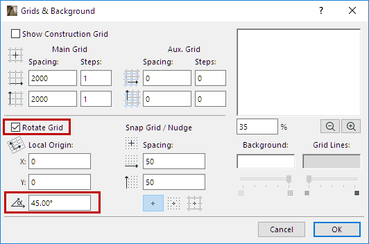 Set up Construction Grid