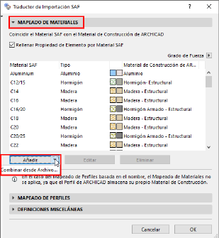 Añadir Más Materiales SAF (Importar SAF a ARCHICAD)