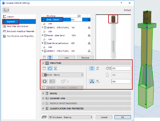 Define Column/Segment Structure