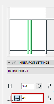 Inner Post Settings (Railing Tool)