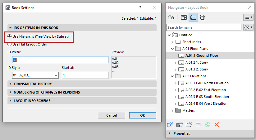 Layout and Drawing IDs