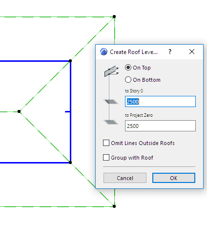 Create Roof Level Lines