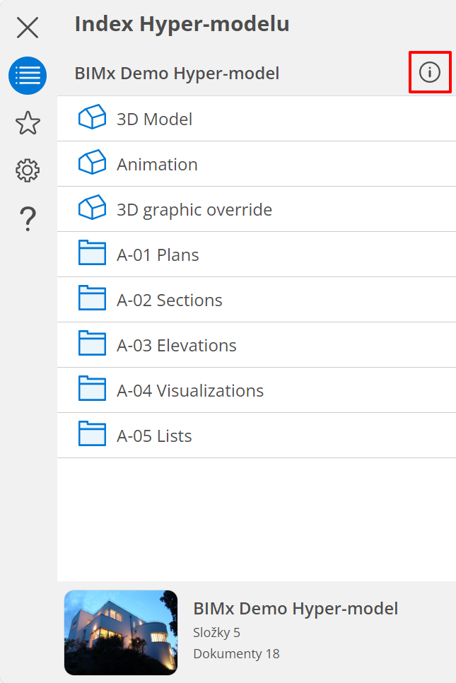 Zobrazení informací o Hyper-Modelu